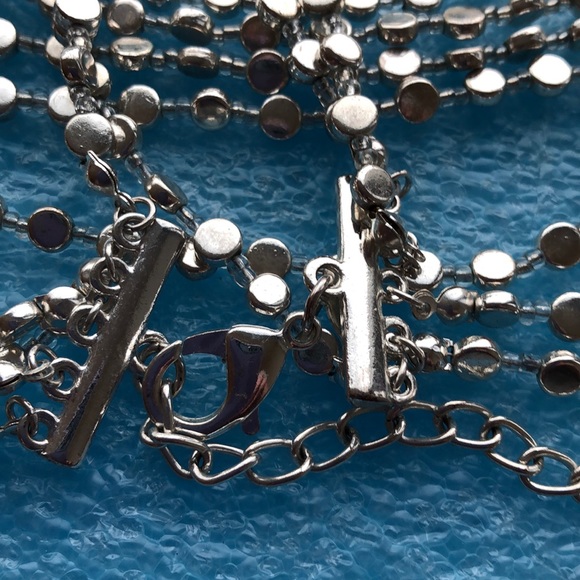 Chico's | Jewelry | Chicos 5 Strand Silver Tone Chain Necklace | Poshmark